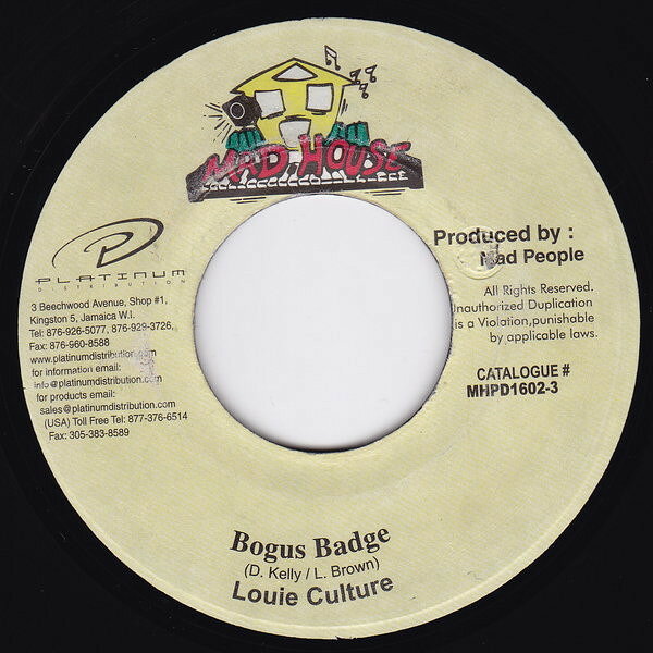 ・アーティスト Louie Culture ・タイトル Bogus Badge ・レーベル・型番 Mad House MHPD16023 ・フォーマット 7インチレコード ・コンディション(盤) 良い (VG+) ・コンディション(ジャケッ...