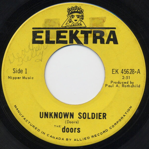 ・アーティスト Doors ・タイトル Unknown Soldier / We Could Be So Good Together ・レーベル・型番 ELEKTRA EK45628 ・フォーマット 7インチレコード ・コンディション(盤)...