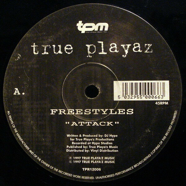 ・アーティスト Freestyles ・タイトル Attack / Feel ・レーベル・型番 True Playaz TPR12006 ・フォーマット 12インチレコード ・コンディション(盤) 良い (VG+) ・コンディション(ジャケ...