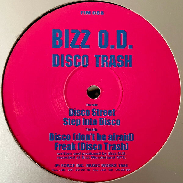 ・アーティスト Bizz O.D. ・タイトル Disco Trash ・レーベル・型番 Force Inc. Music Works FIM088 ・フォーマット 12インチレコード ・コンディション(盤) 良い (VG+) ・コンディシ...