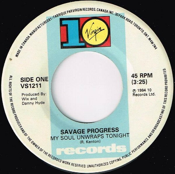 ・アーティスト Savage Progress ・タイトル My Soul Unwraps Tonight / Tin Man ・レーベル・型番 10 Records VS1211 ・フォーマット 7インチレコード ・コンディション(盤) ...