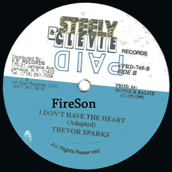・アーティスト Trevor Sparks ・タイトル I Don't Have The Heart ・レーベル・型番 Steely & Clevie Records VPRD749 ・フォーマット 12インチレコード ・コンディション(盤...
