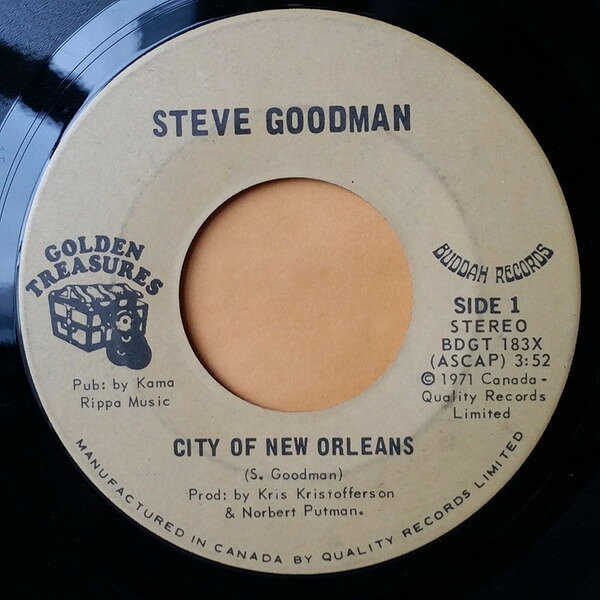 ・アーティスト Steve Goodman ・タイトル City Of New Orleans ・レーベル・型番 Buddah Records BDGT183X ・フォーマット 7インチレコード ・コンディション(盤) 良い (VG+) ・...