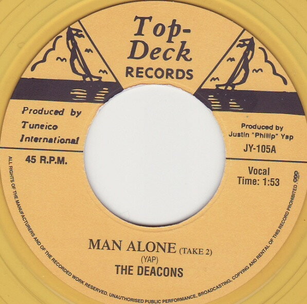 ・アーティスト Deacons / Roland Alphonso ・タイトル Man Alone / A Shot In The Dark ・レーベル・型番 Top Deck Records JY105 ・フォーマット 7インチレコード ...
