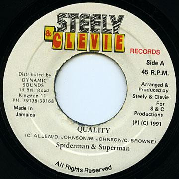 ・アーティスト Superman & Spiderman ・タイトル Quality ・レーベル・型番 Steely & Clevie Records NONE ・フォーマット 7インチレコード ・コンディション(盤) 良い (VG+) ・...