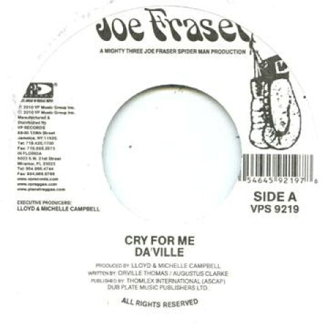 ・アーティスト Da'Ville ・タイトル Cry For Me ・レーベル・型番 Joe Frasier US VPS9250 ・フォーマット 7インチレコード ・コンディション(盤) 非常に良い(EX) ・コンディション(ジャケット)...