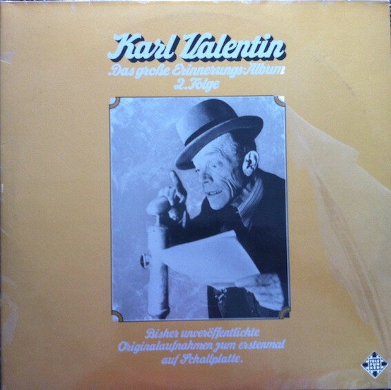 ・アーティスト Karl Valentin ・タイトル Das Gro?e Erinnerungs-Album 2. Folge ・レーベル・型番 Telefunken TS317012 ・フォーマット LPレコード ・コンディション(盤)...