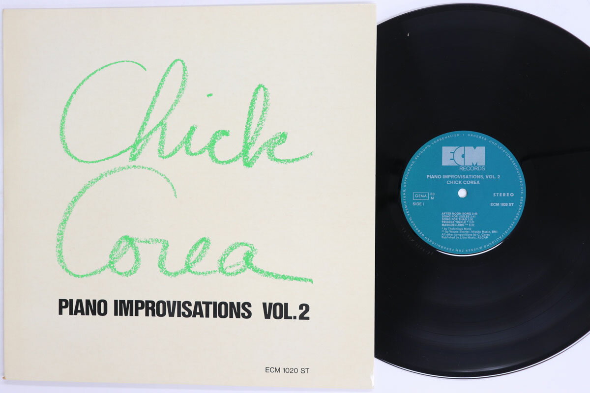 ・アーティスト Chick Corea ・タイトル Piano Improvisations Vol 2 ・レーベル・型番 ECM ECM1020ST ・フォーマット LPレコード ・コンディション(盤) 非常に良い(EX) ・コンディショ...