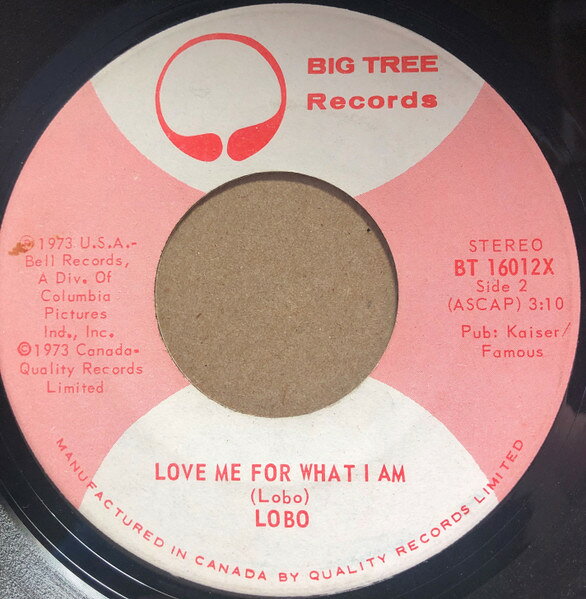 ・アーティスト Lobo ・タイトル There Ain't No Way / Love Me For What I Am ・レーベル・型番 Big Tree Records BT16012X ・フォーマット 7インチレコード ・コンディシ...