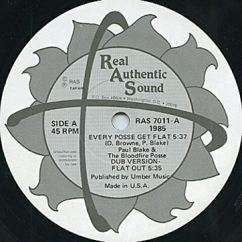 ・アーティスト Paul Blake, Blood Fire Posse ・タイトル Every Posse Get Flat / Pink Panther; Dubwise ・レーベル・型番 Real Authentic Sound RA...