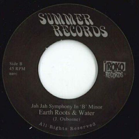 ・アーティスト Bumpy Jones (Johnny Osbourne) ・タイトル Simple Song / Jah Jah Symphony In B Minor ・レーベル・型番 Summer/Iroko BB91 ・フォーマット...