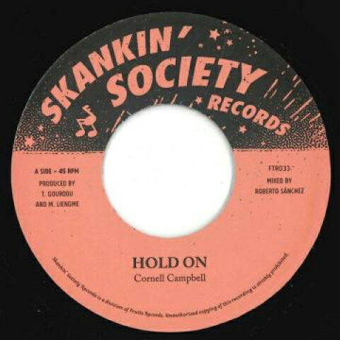 ・アーティスト Cornel Campbell ・タイトル Hold On / Version ・レーベル・型番 Fruits Records FTR033 ・フォーマット 7インチレコード ・コンディション(盤) 非常に良い(EX) ・コ...