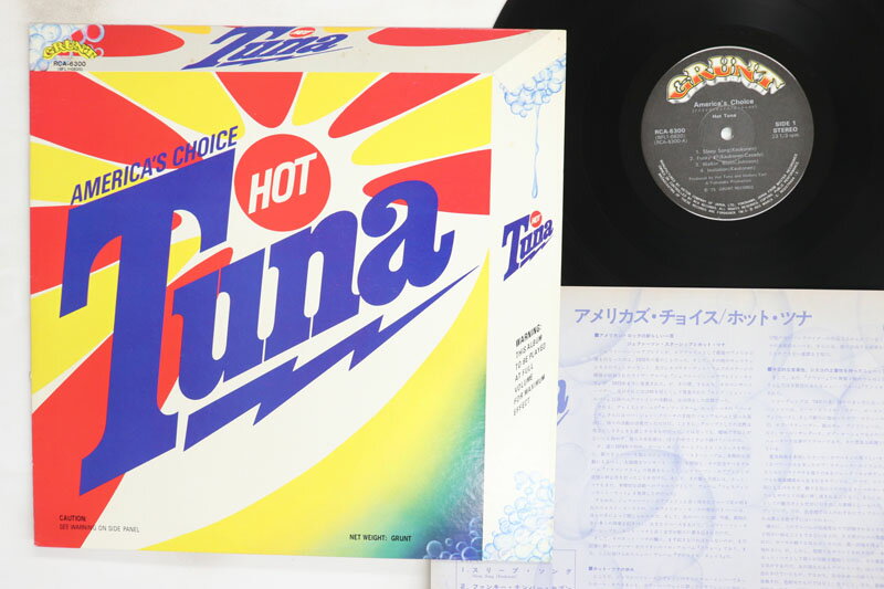 ・アーティスト Hot Tuna ・タイトル America's Choice ・レーベル・型番 GRUNT RCA6300 ・フォーマット LPレコード ・コンディション(盤) 良い (VG+) ・コンディション(ジャケット) 良い (V...