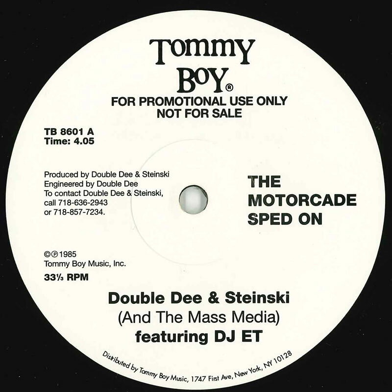 ・アーティスト Steinski & Mass Media ・タイトル Motorcade Sped On ・レーベル・型番 Tommy Boy TB8601 ・フォーマット 12インチレコード ・コンディション(盤) 良い (VG+) ・...