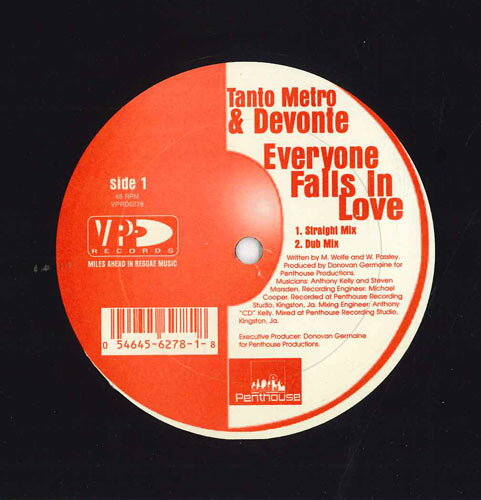 ・アーティスト Tanto Metro & Devonte ・タイトル Everyone Falls In Love ・レーベル・型番 VP RECORDS VPRD6278 ・フォーマット 12インチレコード ・コンディション(盤) 良い...