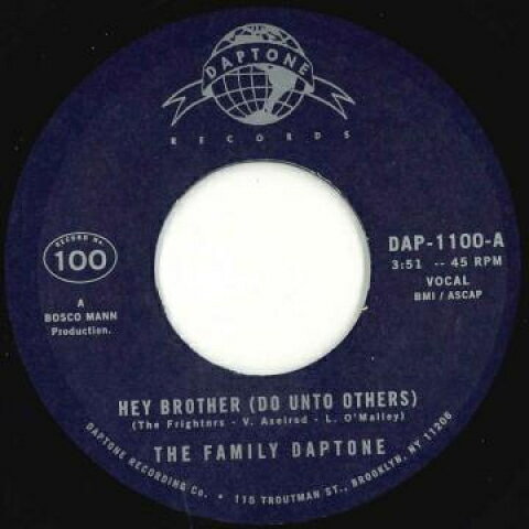 ・アーティスト Family Daptone / 100 knights Orchestra ・タイトル Hey Brother (Do Unto Others) / Soul Fugue ・レーベル・型番 DAPTONE DAP1100 ...