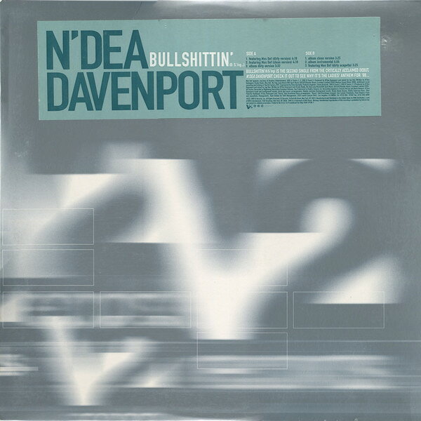 ・アーティスト N'Dea Davenport ・タイトル Bullshittin' (B. S.'ing...) ・レーベル・型番 V2 V2AB275361PROMO ・フォーマット 12インチレコード ・コンディション(盤) 良い (...