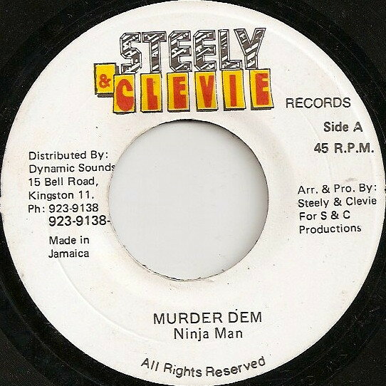 ・アーティスト Ninjaman ・タイトル Murder Dem ・レーベル・型番 Steely & Clevie Records NONE ・フォーマット 7インチレコード ・コンディション(盤) 良い (VG+) ・コンディション(ジ...