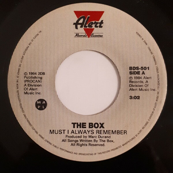 ・アーティスト Box (4) ・タイトル Must I Always Remember ・レーベル・型番 Alert Records BDS501 ・フォーマット 7インチレコード ・コンディション(盤) 良い (VG+) ・コンディショ...