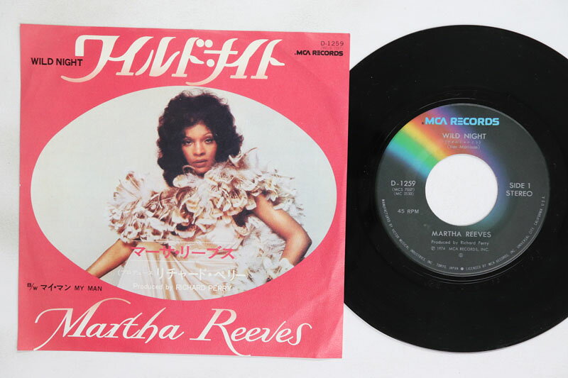 ・アーティスト Martha Reeves ・タイトル Wild Night ・レーベル・型番 MCA D1259 ・フォーマット 7インチレコード ・コンディション(盤) 良い (VG+) ・コンディション(ジャケット) 良い (VG+)...