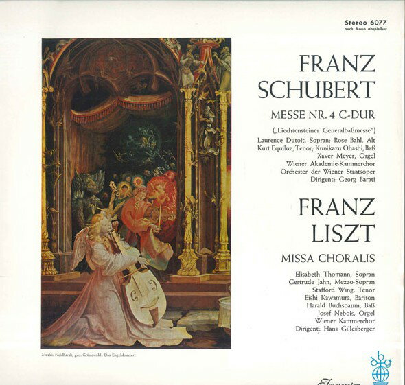 ・アーティスト George Barati, Orchester Der Wiener Staatsoper / Hans Gillesberger, Wiener Kammerchor ・タイトル Schubert: Messe Nr. ...