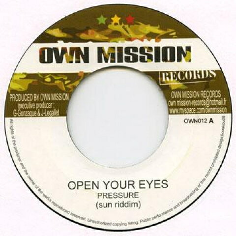 ・アーティスト Pressure / Prince Alla ・タイトル Open Your Eyes / Mister President ・レーベル・型番 Own Mission OWN012 ・フォーマット 7インチレコード ・コンデ...