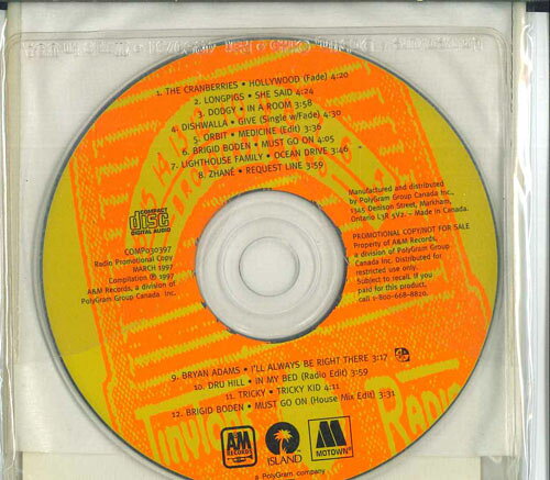 ・アーティスト Various ・タイトル A&m/Island/Motown Radio Sampler Vol. 2 (March 3, 1997) ・レーベル・型番 A&M RECORDS, ISLAND RECORDS, MOTOW...