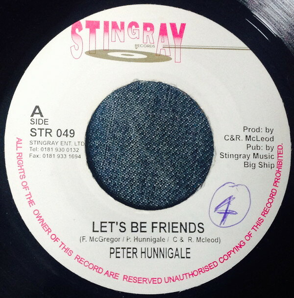 ・アーティスト Peter Hunnigale ・タイトル Let's Be Friends ・レーベル・型番 Stingray Records STR049 ・フォーマット 7インチレコード ・コンディション(盤) 可 (VG) ・コンデ...