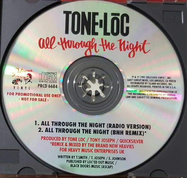 ・アーティスト Tone Loc ・タイトル All Through The Night ・レーベル・型番 Delicious Vinyl PRCD6684 ・フォーマット CD ・コンディション(盤) 良い (VG+) ・コンディション(...