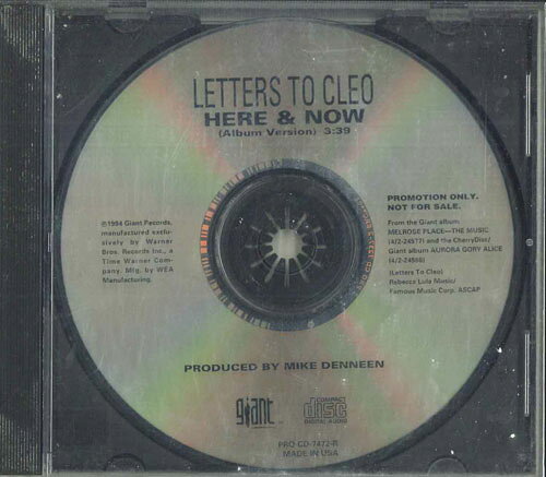 ・アーティスト Letters To Cleo ・タイトル Here & Now ・レーベル・型番 GIANT PROCD7472 ・フォーマット CD ・コンディション(盤) 可 (VG) ・コンディション(ジャケット) カバーなし ・コ...