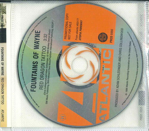 ・アーティスト Fountains Of Wayne ・タイトル Red Dragon Tattoo ・レーベル・型番 ATLANTIC PRCD8966 ・フォーマット CD ・コンディション(盤) 良い (VG+) ・コンディション(ジ...