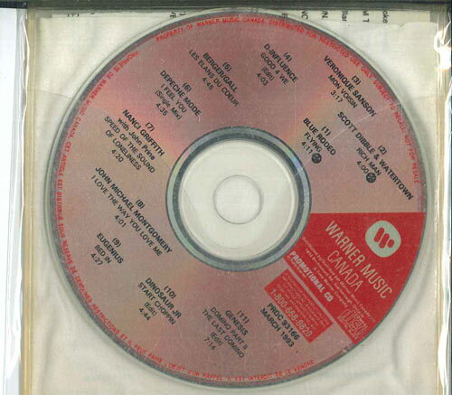 ・アーティスト Various ・タイトル Warner Music Canada March 1993 - Volume 166 ・レーベル・型番 WARNER MUSIC CANADA PROC93166 ・フォーマット CD ・コンデ...