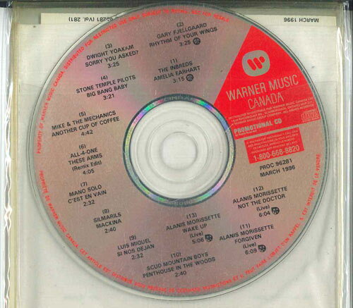 ・アーティスト Various ・タイトル Warner Music Canada March 1996 - Vol. 281 ・レーベル・型番 WARNER MUSIC CANADA PROC96281 ・フォーマット CD ・コンディシ...