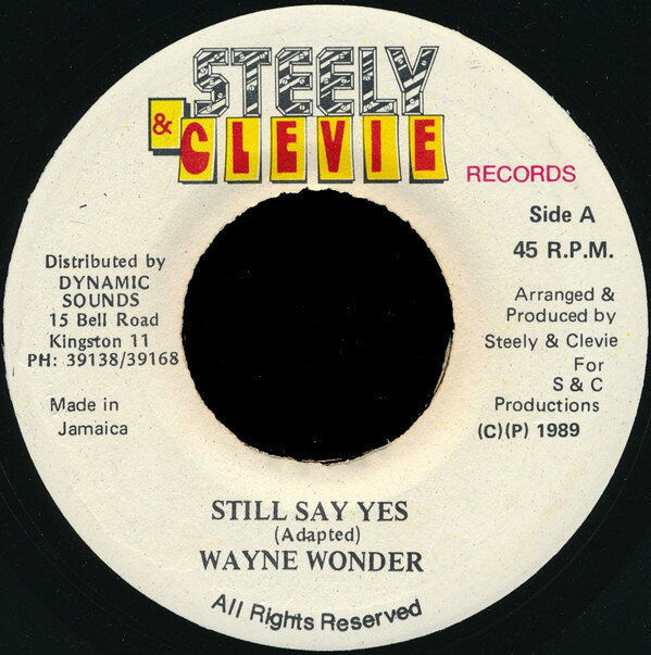 ・アーティスト Wayne Wonder ・タイトル Still Say Yes ・レーベル・型番 Steely & Clevie Records NONE ・フォーマット 7インチレコード ・コンディション(盤) 良い (VG+) ・コン...