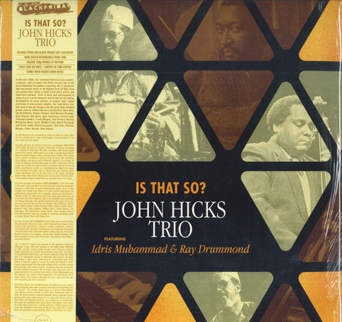 ・アーティスト John Hicks Trio ・タイトル Is That So? (180g) ・レーベル・型番 Tidal Waves Music TWM81 ・フォーマット LPレコード ・コンディション(盤) 新品 (M) ・コンデ...