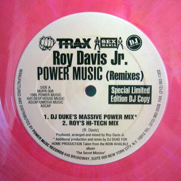 ・アーティスト Roy Davis Jr. ・タイトル Power Music / Dance With Me (Remixes) ・レーベル・型番 Power Music Records MUPR008 ・フォーマット 12インチレコード...