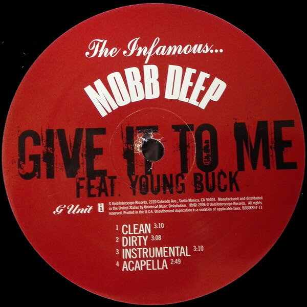・アーティスト Mobb Deep ・タイトル Give It To Me ・レーベル・型番 G Unit, Interscope Records B000695711,INTR117931 ・フォーマット 12インチレコード ・コンディシ...