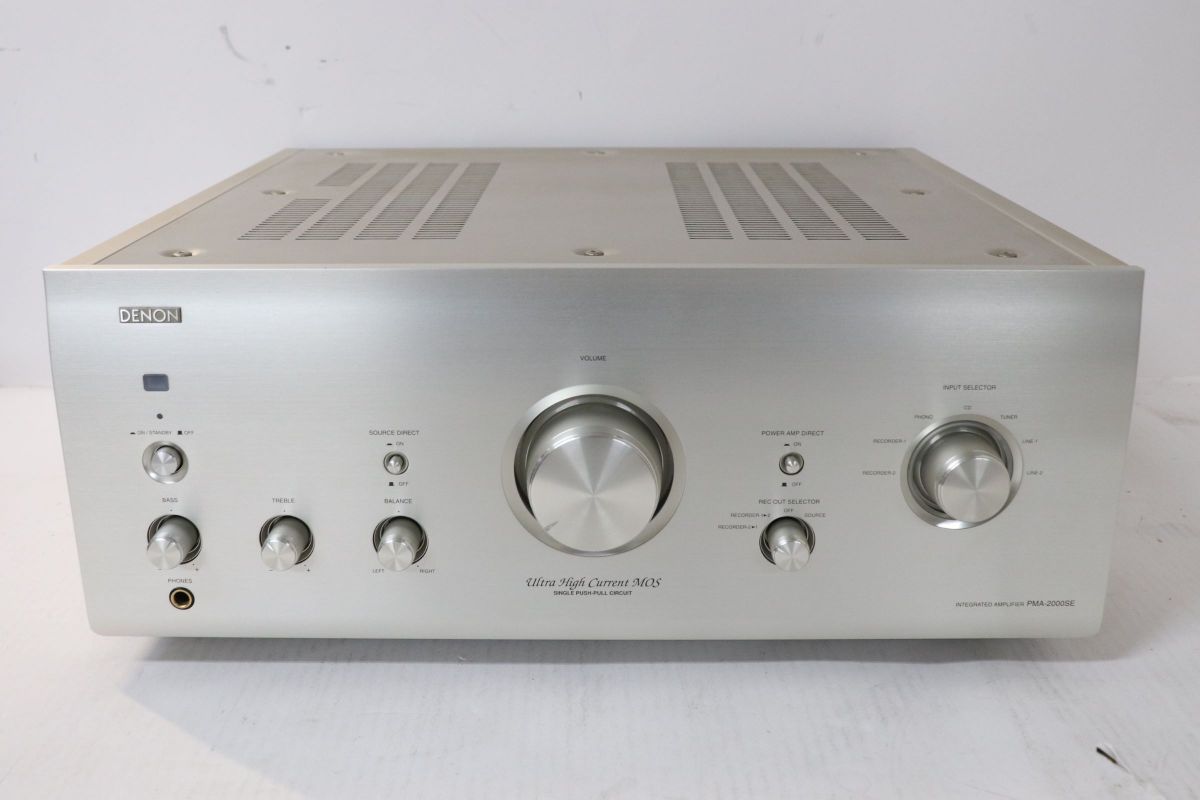 ・商品説明 Denon デノン PMA-2000SE Integrated Amplifier 内蔵アンプ 商品状態：A　美品 ■動作確認済み　■リモコン付き 参考重量：24000(g) 定格出力／両チャンネル駆動（CD→SP OUT）80...