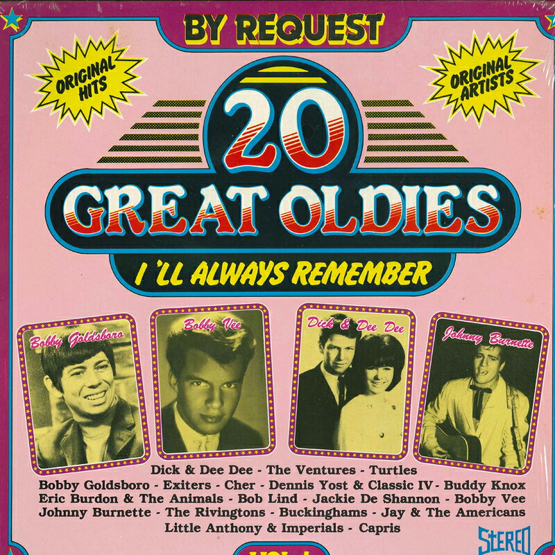 ・アーティスト Various ・タイトル 20 Great Oldies I'll Always Remember Vol 4 ・レーベル・型番 ARC RECORDS 00380 ・フォーマット LPレコード ・コンディション(盤) 良...