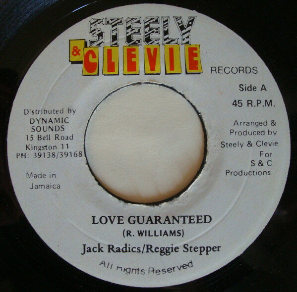 ・アーティスト Jack Radics / Reggie Stepper ・タイトル Love Guaranteed ・レーベル・型番 Steely & Clevie Records NONE ・フォーマット 7インチレコード ・コンディシ...