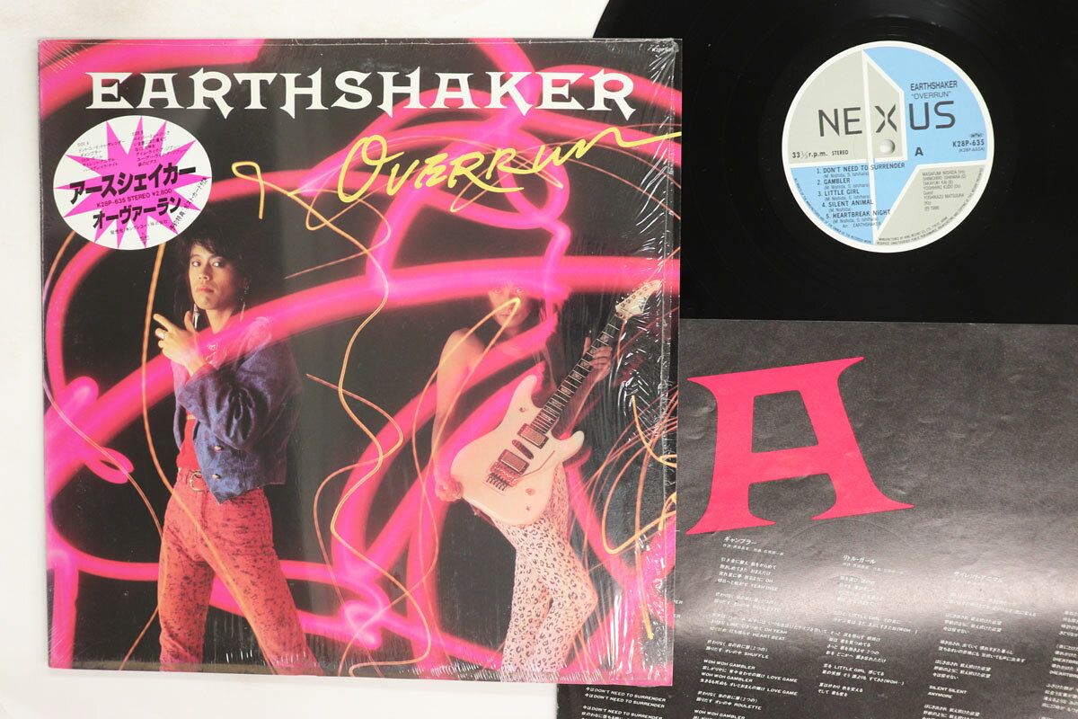 ・アーティスト Earthshaker ・タイトル Overrun ・レーベル・型番 NEXUS K28P635 ・フォーマット LPレコード ・コンディション(盤) 良い (VG+) ・コンディション(ジャケット) 良い (VG+) ・コ...