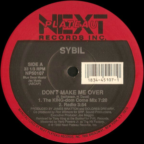 ・アーティスト Sybil ・タイトル Don't Make Me Over / Falling In Love ・レーベル・型番 Next Plateau Records Inc. NP50107 ・フォーマット LPレコード ・コンディ...