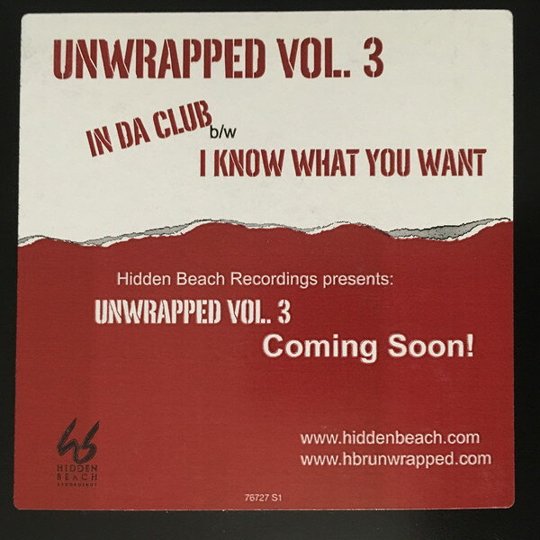 ・アーティスト Various ・タイトル In Da Club / I Know What You Want ・レーベル・型番 Hidden Beach Recordings 4976727 ・フォーマット 12インチレコード ・コンディ...