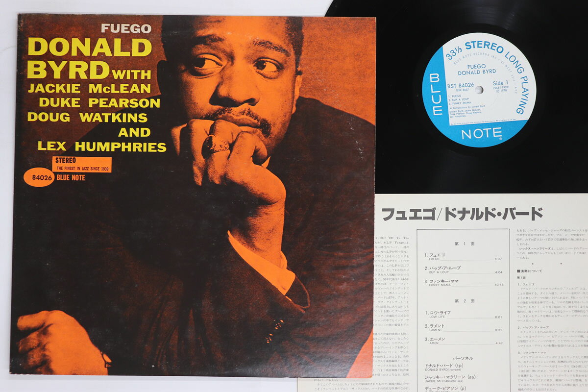 ・アーティスト Donald Byrd ・タイトル Fuego ・レーベル・型番 BLUE NOTE GXK8037,BST84026 ・フォーマット LPレコード ・コンディション(盤) 良い (VG+) ・コンディション(ジャケット) ...