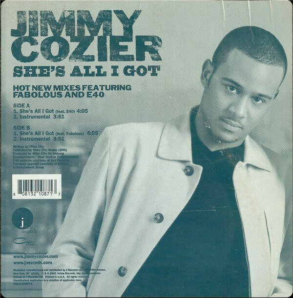 ・アーティスト Jimmy Cozier ・タイトル She's All I Got ・レーベル・型番 J Records 80813210871 ・フォーマット 12インチレコード ・コンディション(盤) 良い (VG+) ・コンディショ...