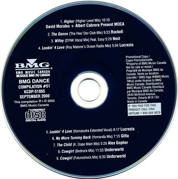 ・アーティスト Various ・タイトル Bmg Dance Compilation #51 ・レーベル・型番 BMG Music Canada KCDP51865 ・フォーマット CD ・コンディション(盤) 良い (VG+) ・コンデ...
