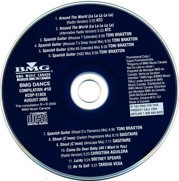 ・アーティスト Various ・タイトル Bmg Dance Compilation #50 ・レーベル・型番 BMG Music Canada KCDP51858 ・フォーマット CD ・コンディション(盤) 良い (VG+) ・コンデ...