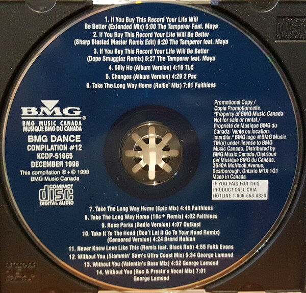 ・アーティスト Various ・タイトル Bmg Dance Compilation #12 ・レーベル・型番 BMG Music Canada KCDP51665 ・フォーマット CD ・コンディション(盤) 良い (VG+) ・コンデ...
