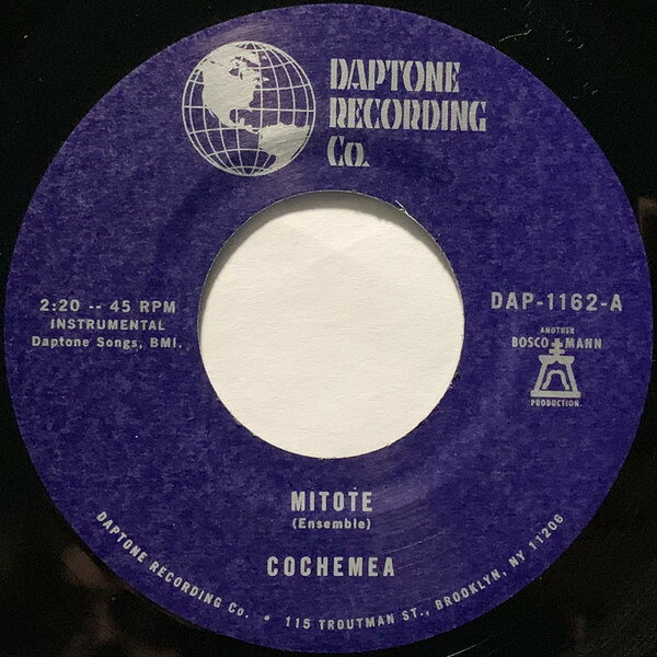 ・アーティスト Cochemea ・タイトル Mitote / Dilo ・レーベル・型番 DAPTONE RECORDS DAP1162 ・フォーマット 7インチレコード ・コンディション(盤) 新品 (M) ・コンディション(ジャケット...