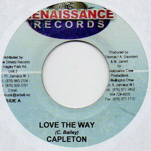 ・アーティスト Capleton ・タイトル Love The Way ・レーベル・型番 Renaissance Records (2) NONE ・フォーマット 7" ・コンディション(盤) 良い (VG+) ・コンディション(ジャケット...
